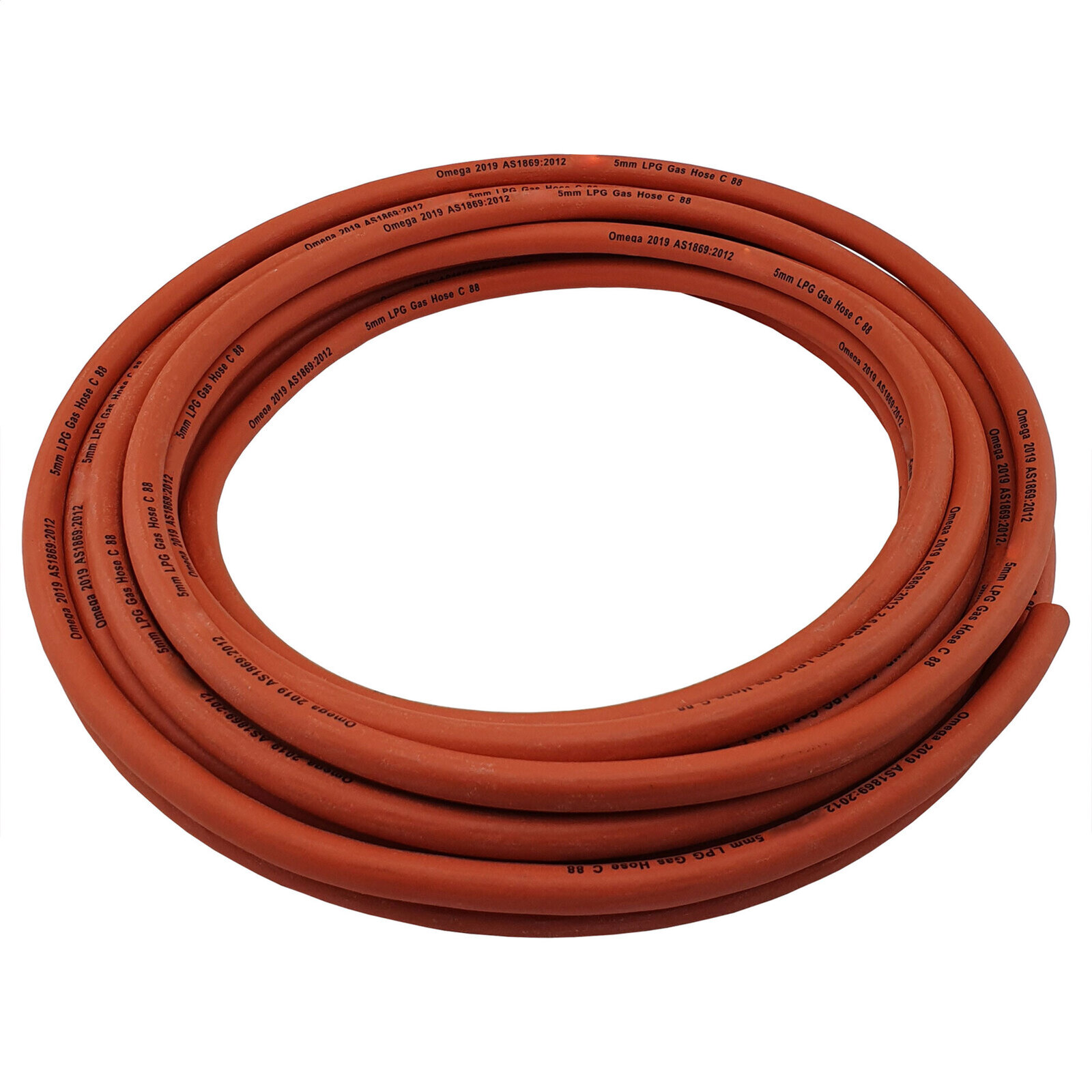 10 Meter LPG Gas Hose 5mm No Fittings 10m Orange Welding Cooking 10 Meter LPG Gas Hose 5mm No Fittings 10m Orange Welding Cooking